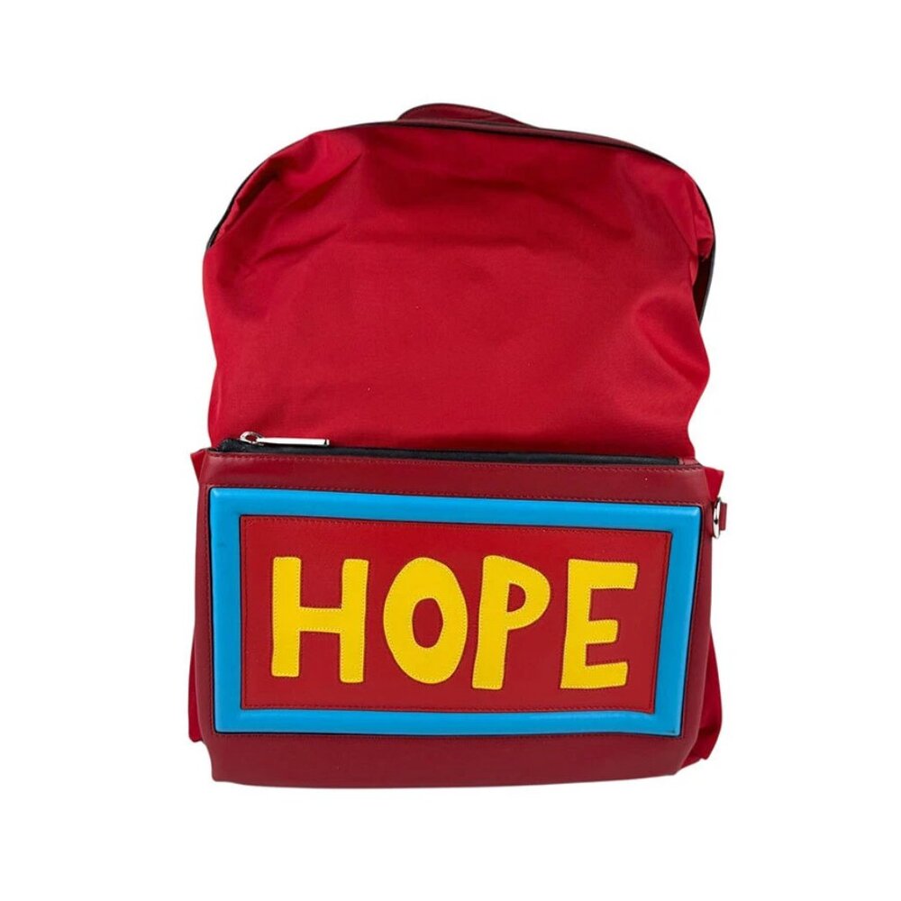 Fendi Backpack Red/Yellow/Blue Nylon/Leather - Gem
